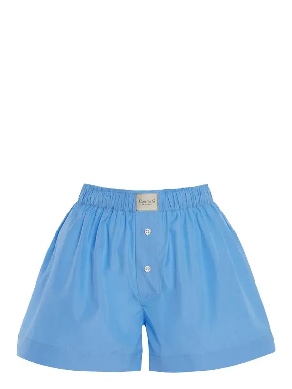 Comme Si La Classica Cotton Poplin Boxer Shorts - Blue