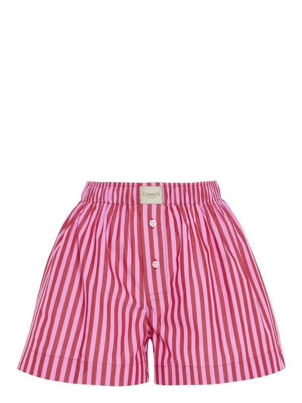 Comme Si La Classica Cotton Poplin Boxer Shorts - Stripe
