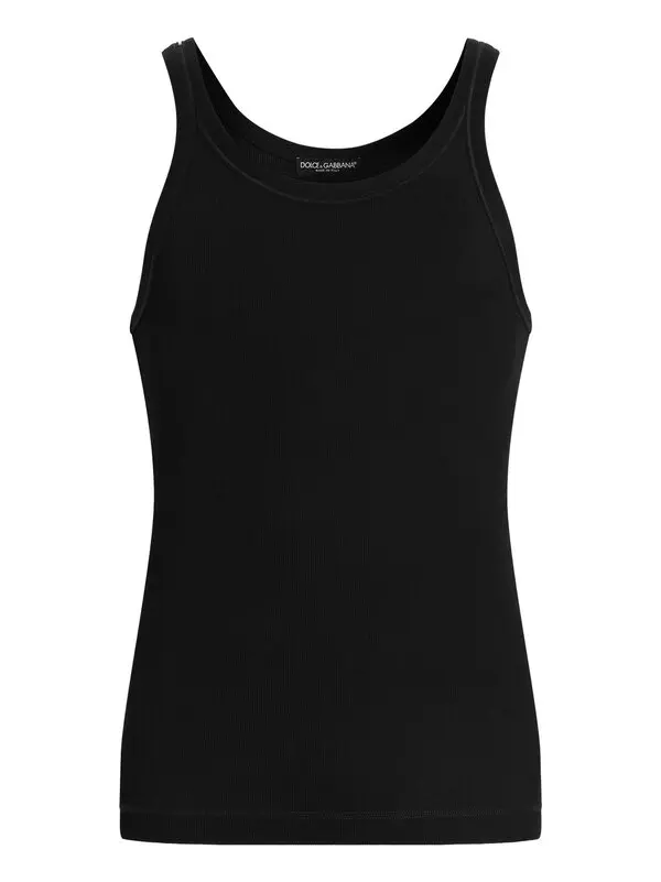 Dolce & Gabbana Fine-rib Slim-fit Singlet With Tag - Black