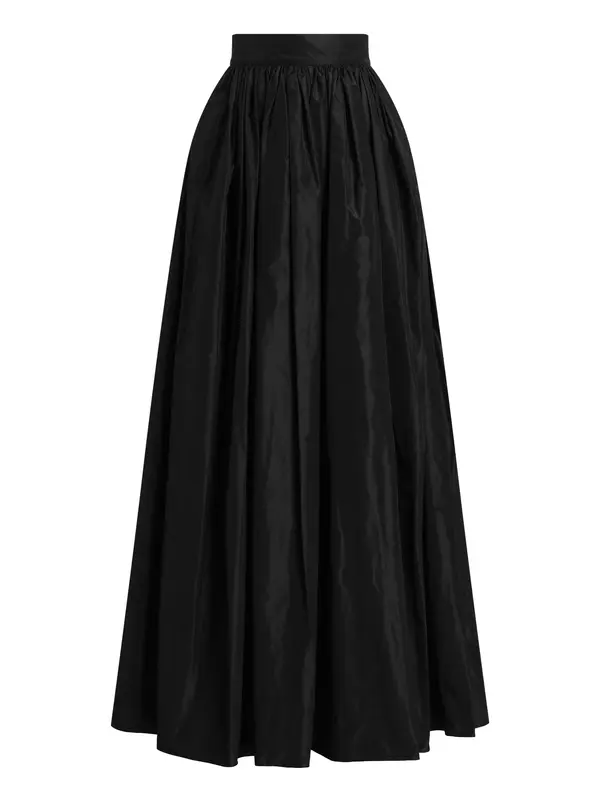 Dolce & Gabbana Long Taffeta Circle Skirt - Black