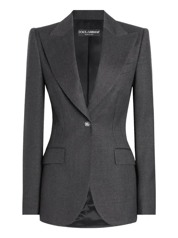 Dolce & Gabbana Woolen Turlington Blazer - Grey