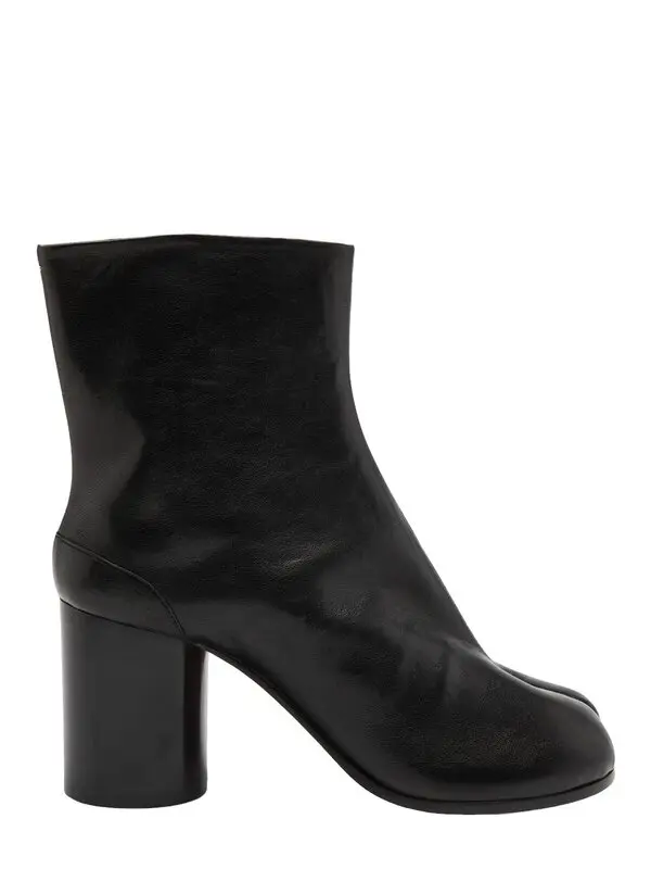 MAISON MARGIELA Tabi 80 Leather Ankle Boots - Black