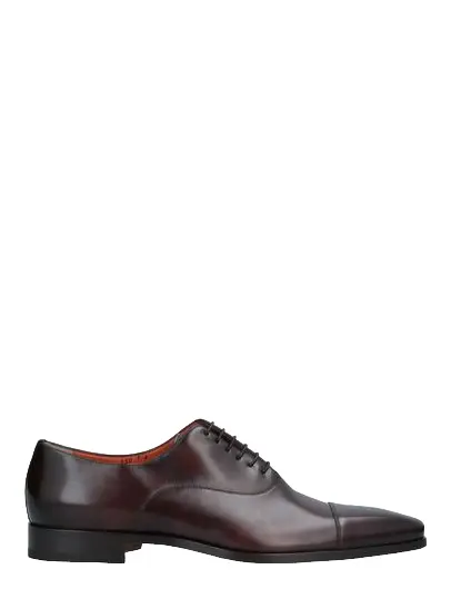 Santoni Lace-up Shoes In Leather - Brown