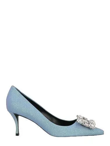 ROGER VIVIER Pumps In Leather With Appliqués - Blue