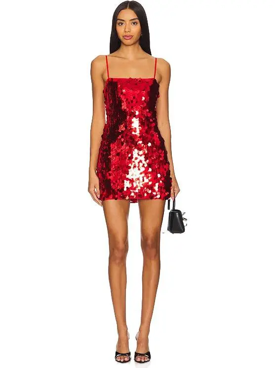 MORE TO COME Yarina Mini Dress - Red
