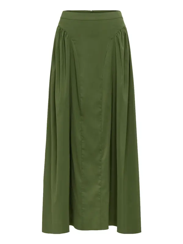 AZLEE Seraphine Midi Skirt - Green