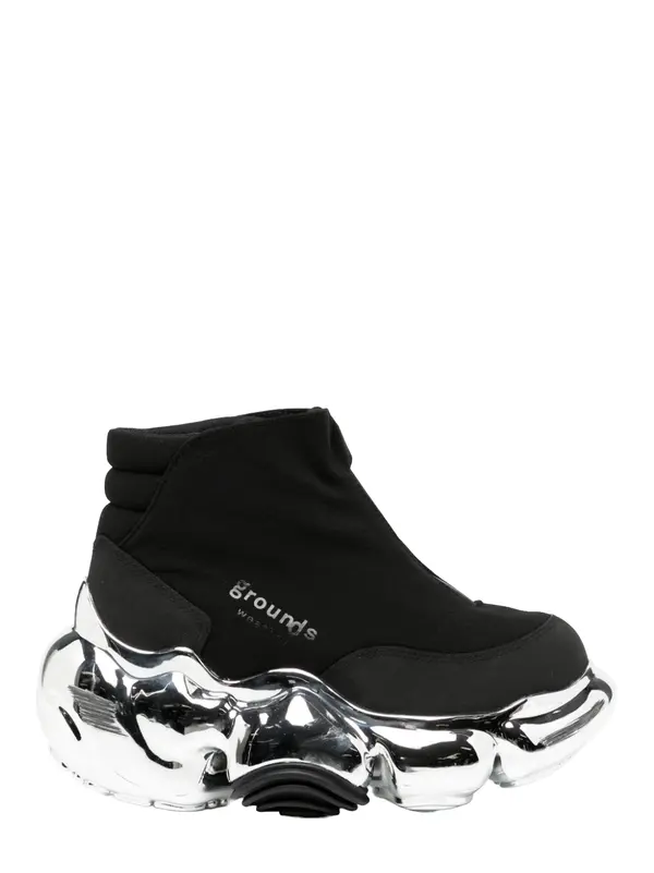 GROUNDS Moopie Weather Chrome Sneakers - Black