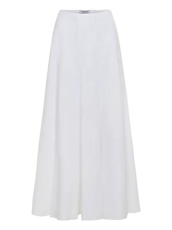 AZLEE Soren Maxi Skirt - White