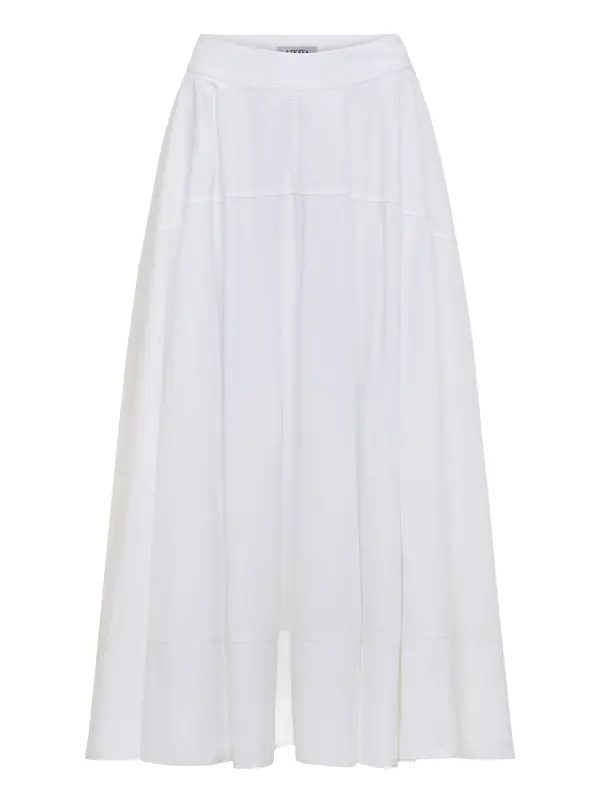 AZLEE Avani Midi Skirt - White