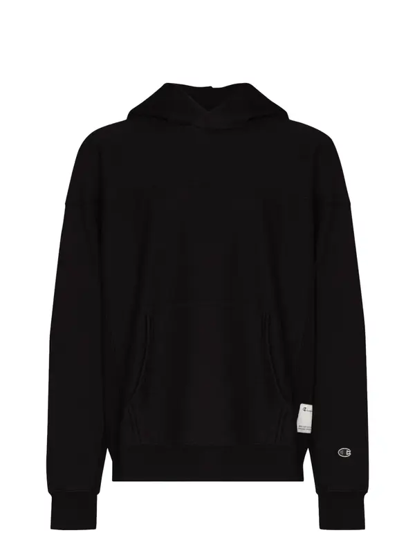 Champion Logo-patch Hoodie - Black