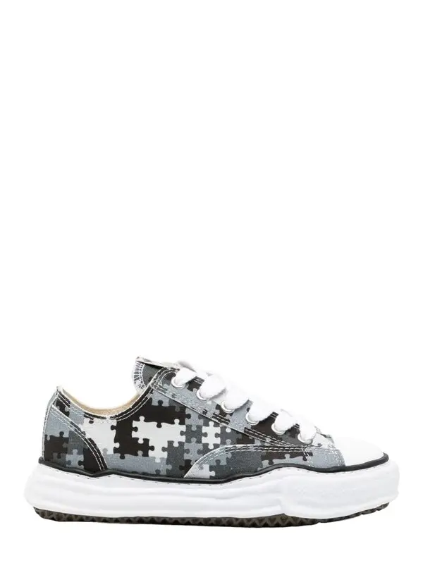 Mihara Yasuhiro X Peace And After Puzzle Camo Peterson Sneakers - Grey