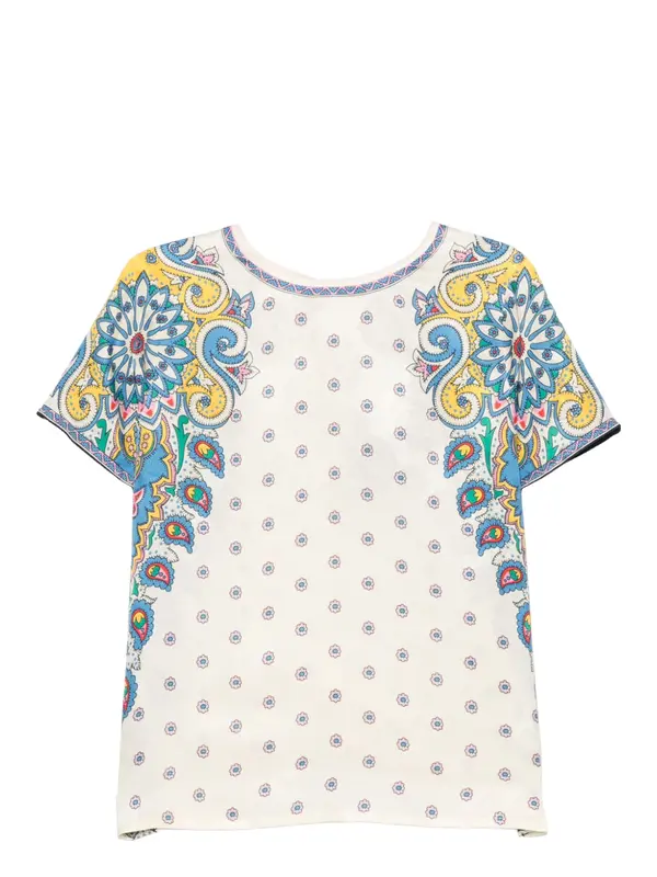 Etro Paisley-print T-shirt - Neutrals