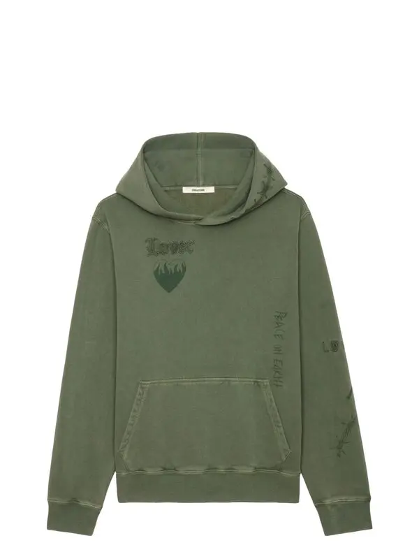Zadig&Voltaire Sanchi Graphic Hoodie - Green