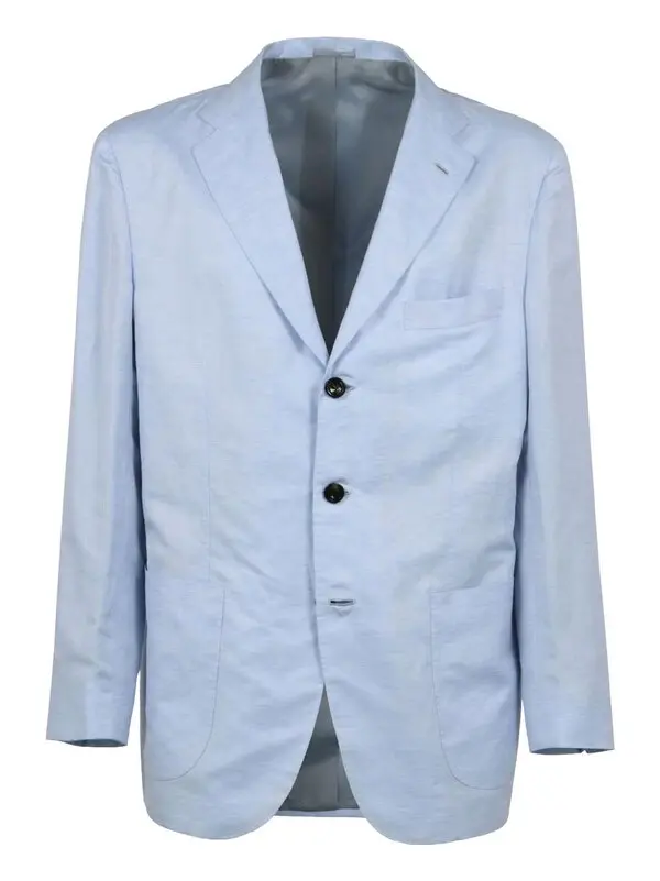 Kiton Cotton-linen Blazer - Blue