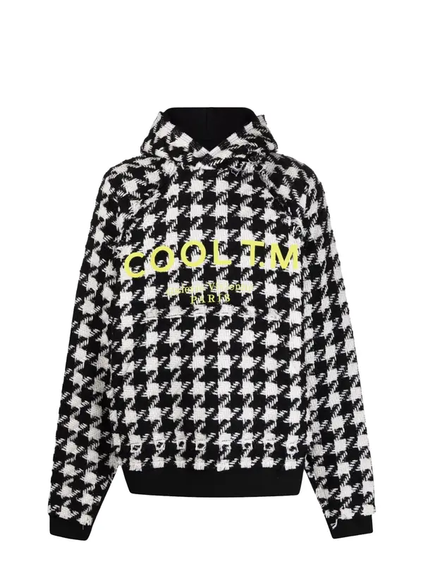COOL T.M Houndstooth Hoodie - Black