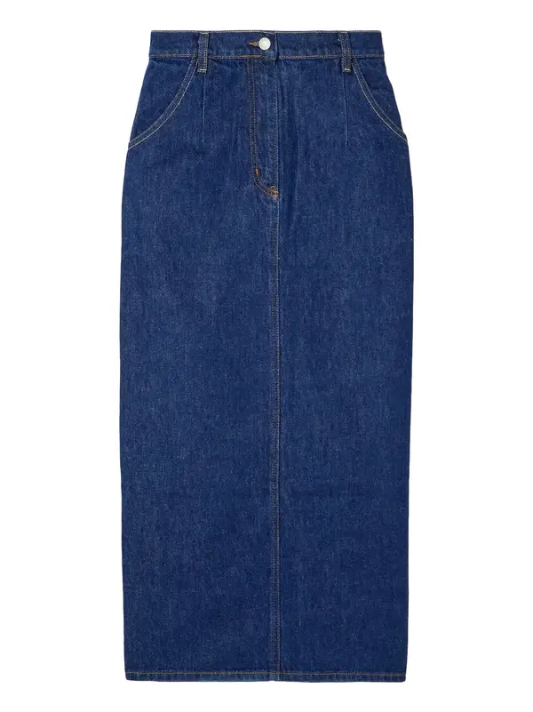 Magda Butrym Denim Midi Skirt - Blue