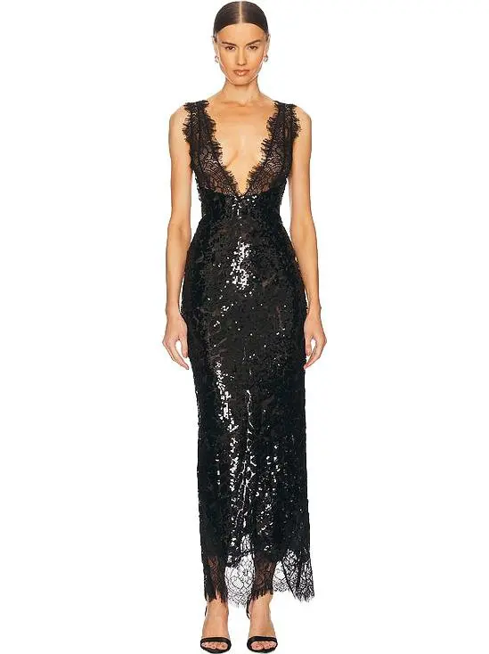 Nbd X Emma Rose The Lorelai Maxi Dress - Black