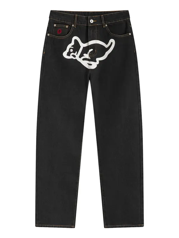 ICECREAM Running Puppy Denim Pant - Black