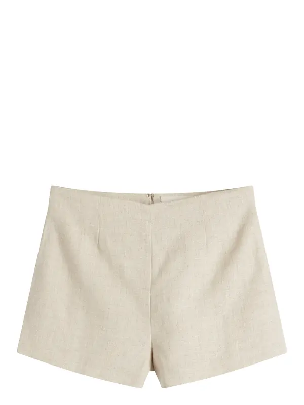 Faithfull The Brand Lila Mini Linen Shorts - Oatmeal