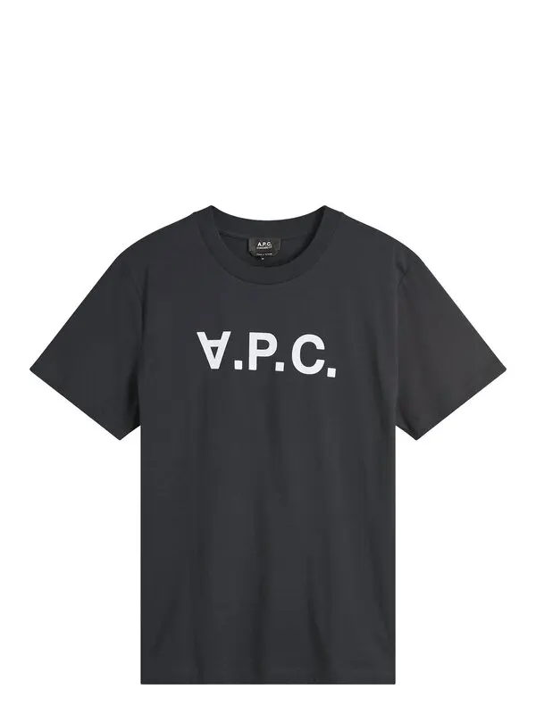A.p.c. Vpc Logo T-shirt - Dark Navy/ecru