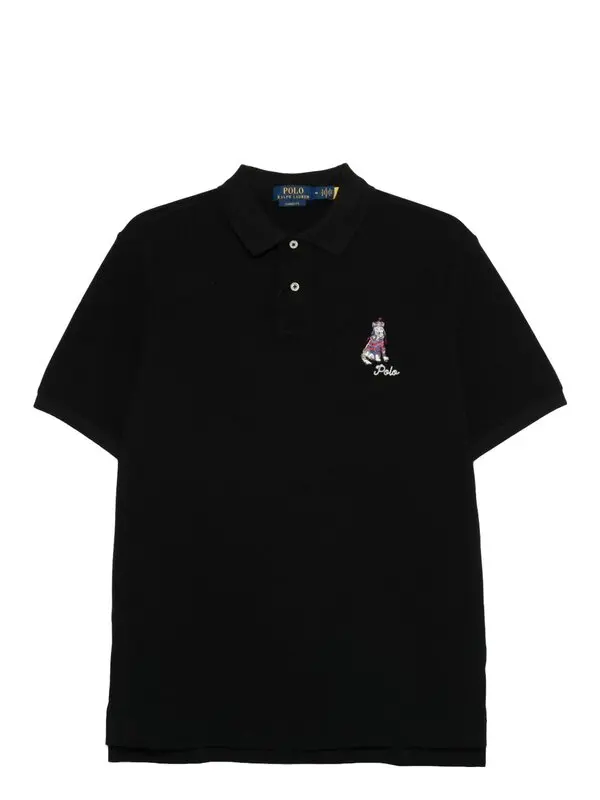 Polo Ralph Lauren Logo-embroidered Polo Shirt - Black