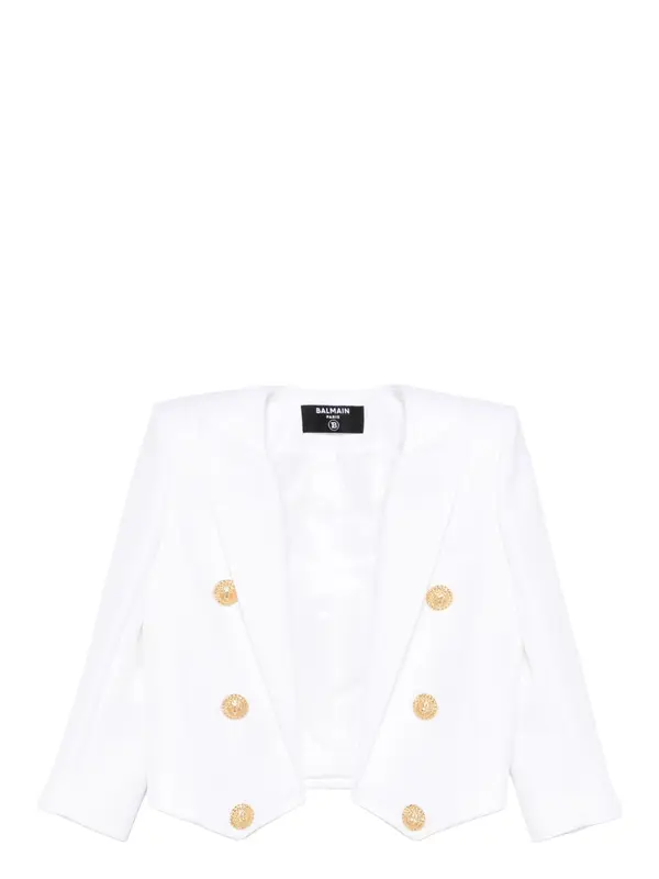Balmain Textured Blazer - White