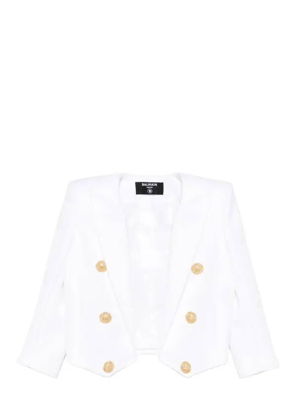 Balmain Textured Blazer - White