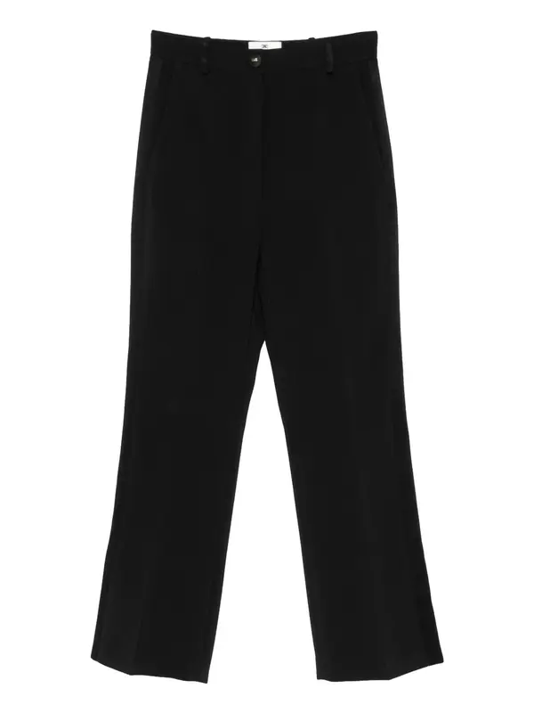 Elisabetta Franchi Satin-trim Crepe Trousers - Black