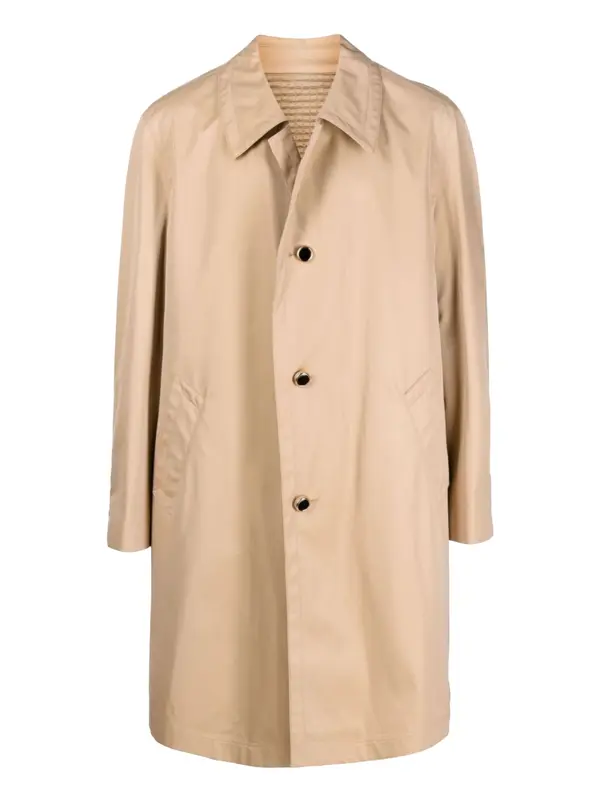 COOL T.M Cotton Single-breasted Coat - Neutrals