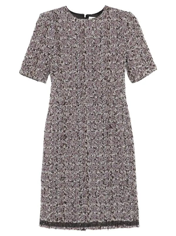 LANVIN Tweed Midi Dress - Red