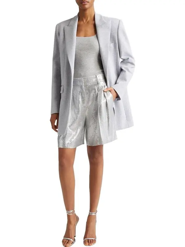 Michael Kors Fleece Boyfriend Blazer - Pearl Melange
