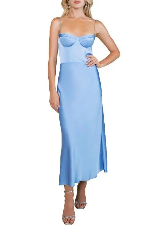 Katie May Flora Seamed Cocktail Dress - French Blue