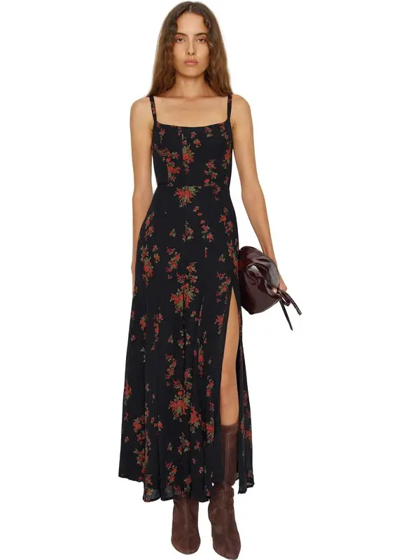 REFORMATION Eridania Midi Dress - Black