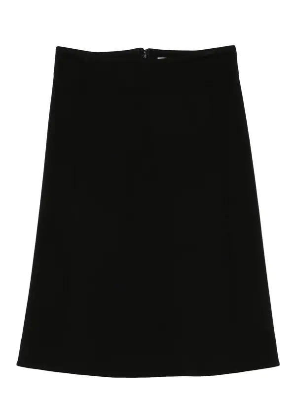 JIL SANDER A-line Midi Skirt - Black