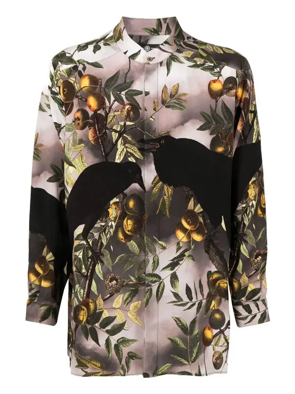 EDWARD CRUTCHLEY Floral-print Shirt - Neutrals