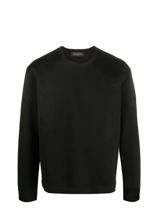 Valentino Garavani Rockstud Eagle Crewneck Sweatshirt - Black