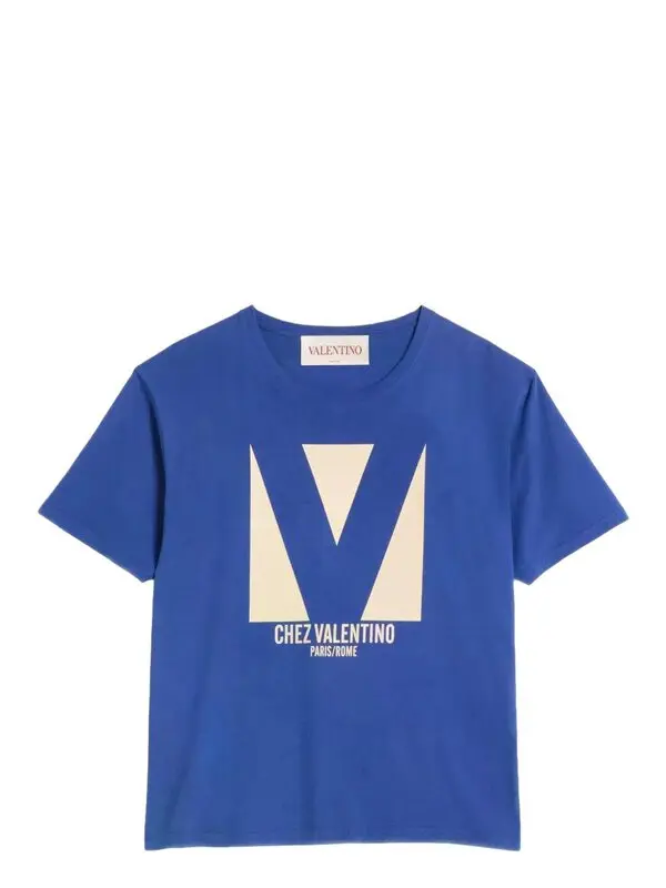 Valentino Garavani Chez-print T-shirt - Blue