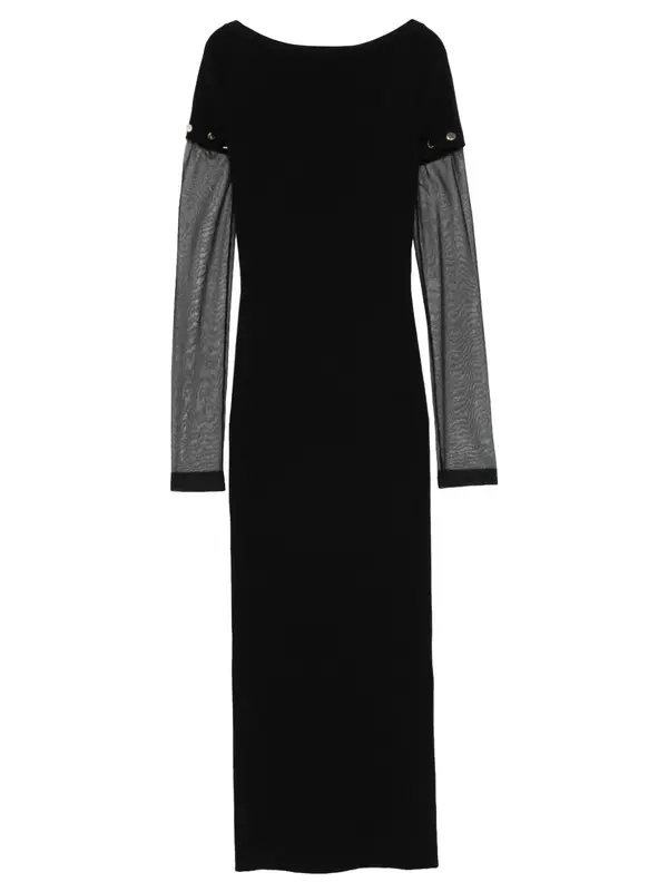 Sportmax Knitted Long Dress - Black