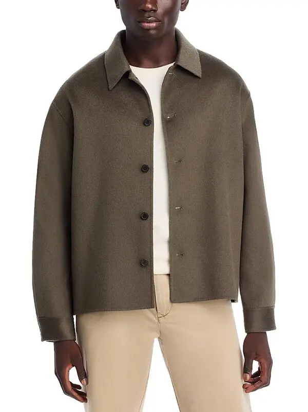 FRAME Double Face Shirt Jacket - Dark Taupe