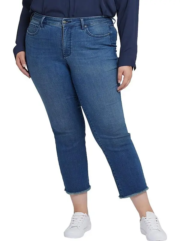 NYDJ Marilyn High Rise Straight Ankle Jeans - Blue Ridge