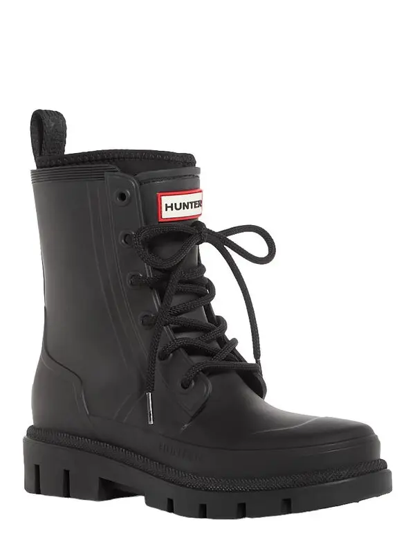 Hunter Diana Lace-up Boots - Black