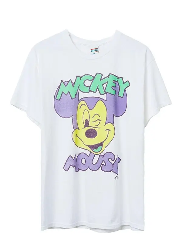 Junk Food Clothing Mickey Wink Flea Market Tee - White