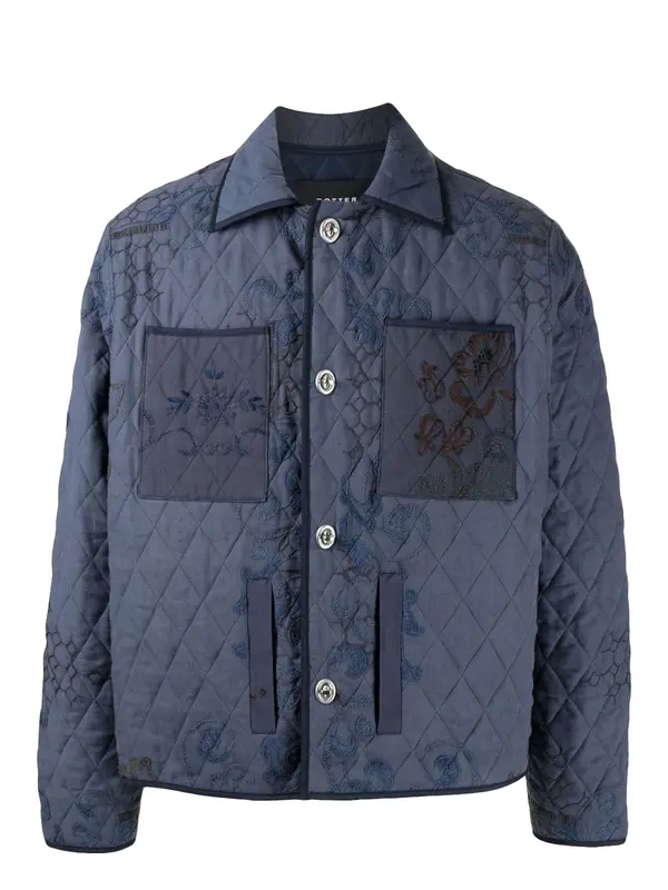 BOTTER Floral-embroidered Jacket - Blue