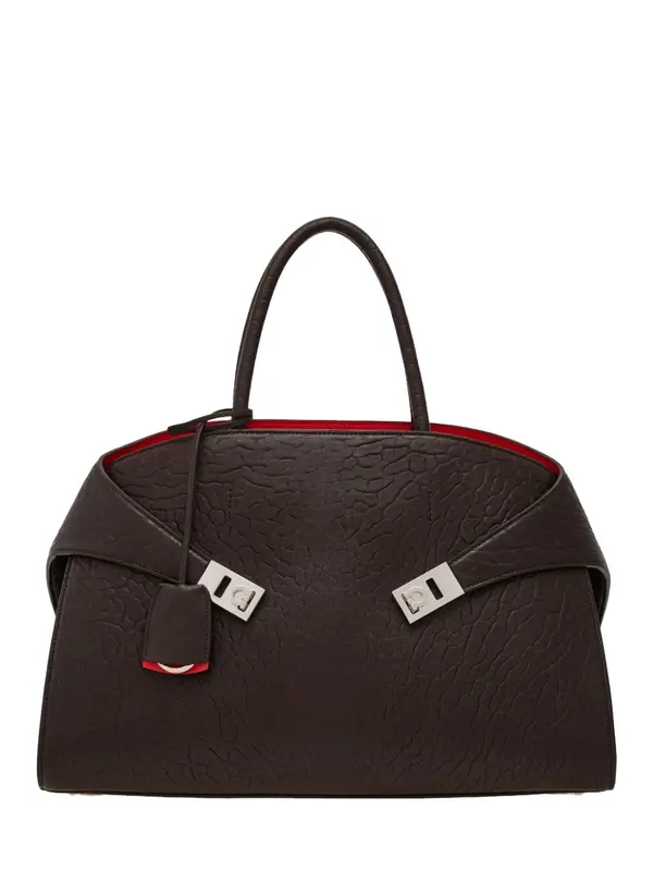 FERRAGAMO Medium Hug Tote Bag - Brown