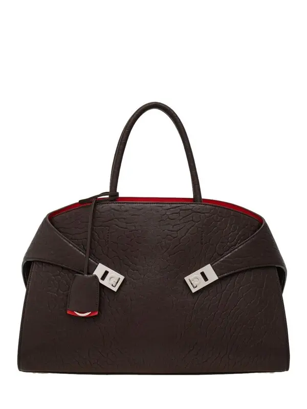 FERRAGAMO Medium Hug Tote Bag - Brown