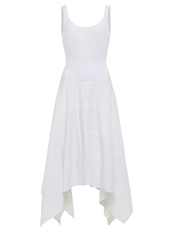 AZLEE Ayesha Midi Dress - White