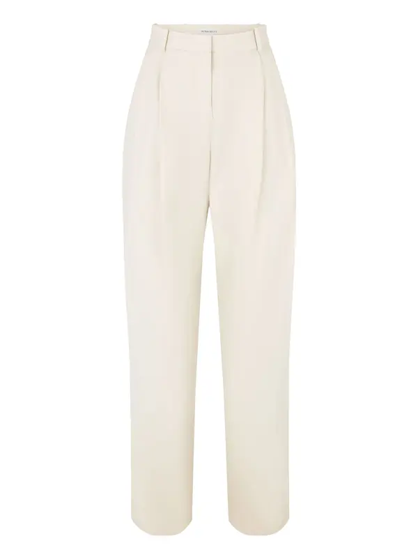 Nina Ricci Pleat-detail Wide-leg Trousers - Neutrals