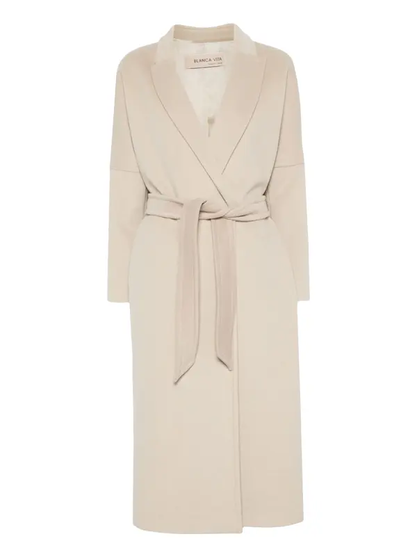 BLANCA VITA Textured Coat - Neutrals