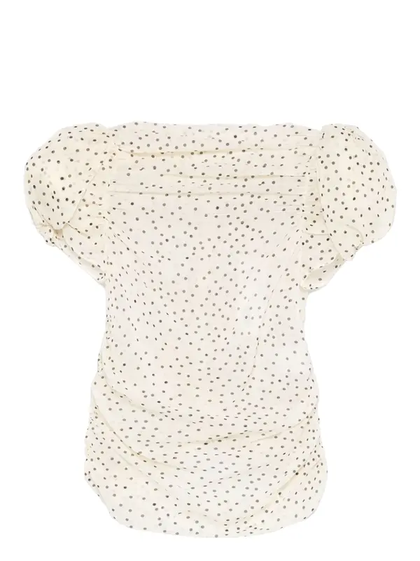 Magda Butrym Polka Dot Blouse - Neutrals