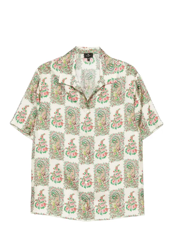 Etro Floral-print Shirt - Neutrals